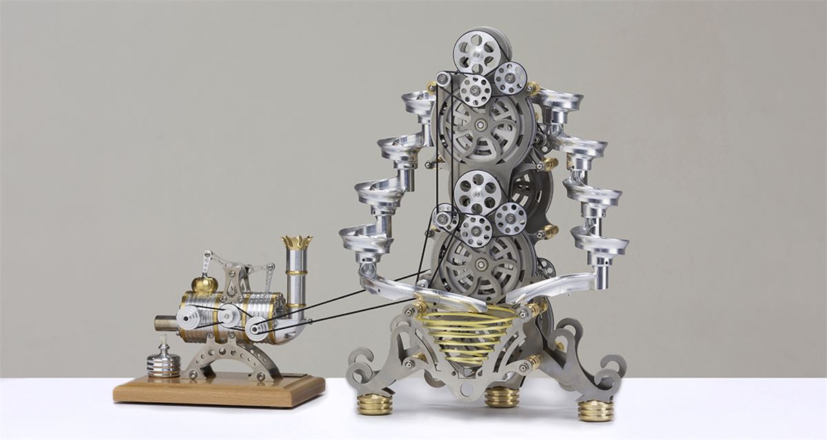 Steampunk Marble Machine - ROLL2 - From Gyroscope.com