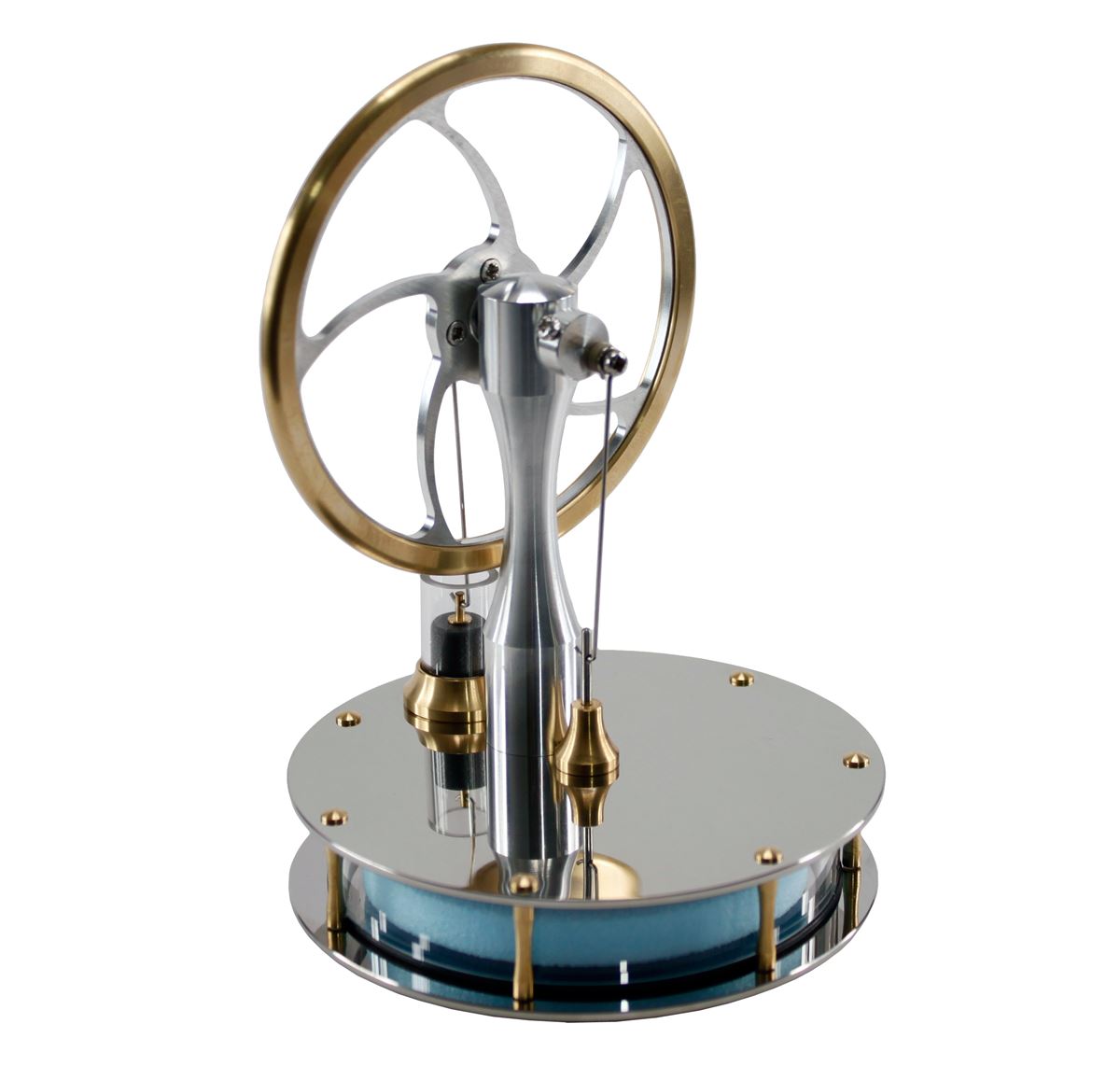 Precision Stirling Engine (SILVER ASSEMBLED) - From Gyroscope.com