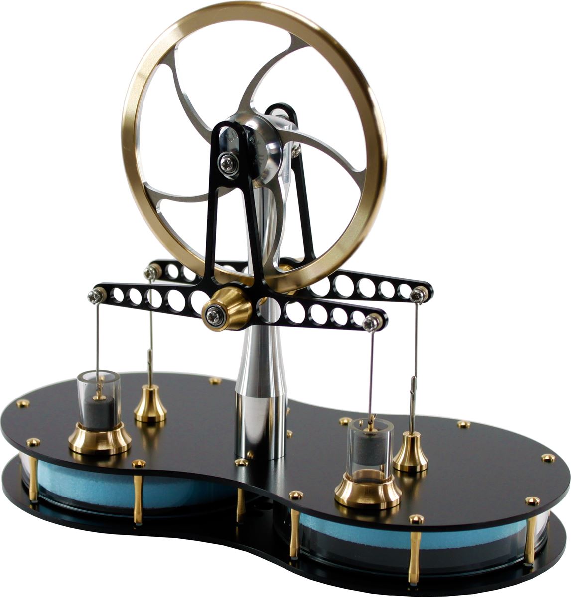 Twin Cylinder Stirling Engine (BLACK ASSEMBLED) - From Gyroscope.com