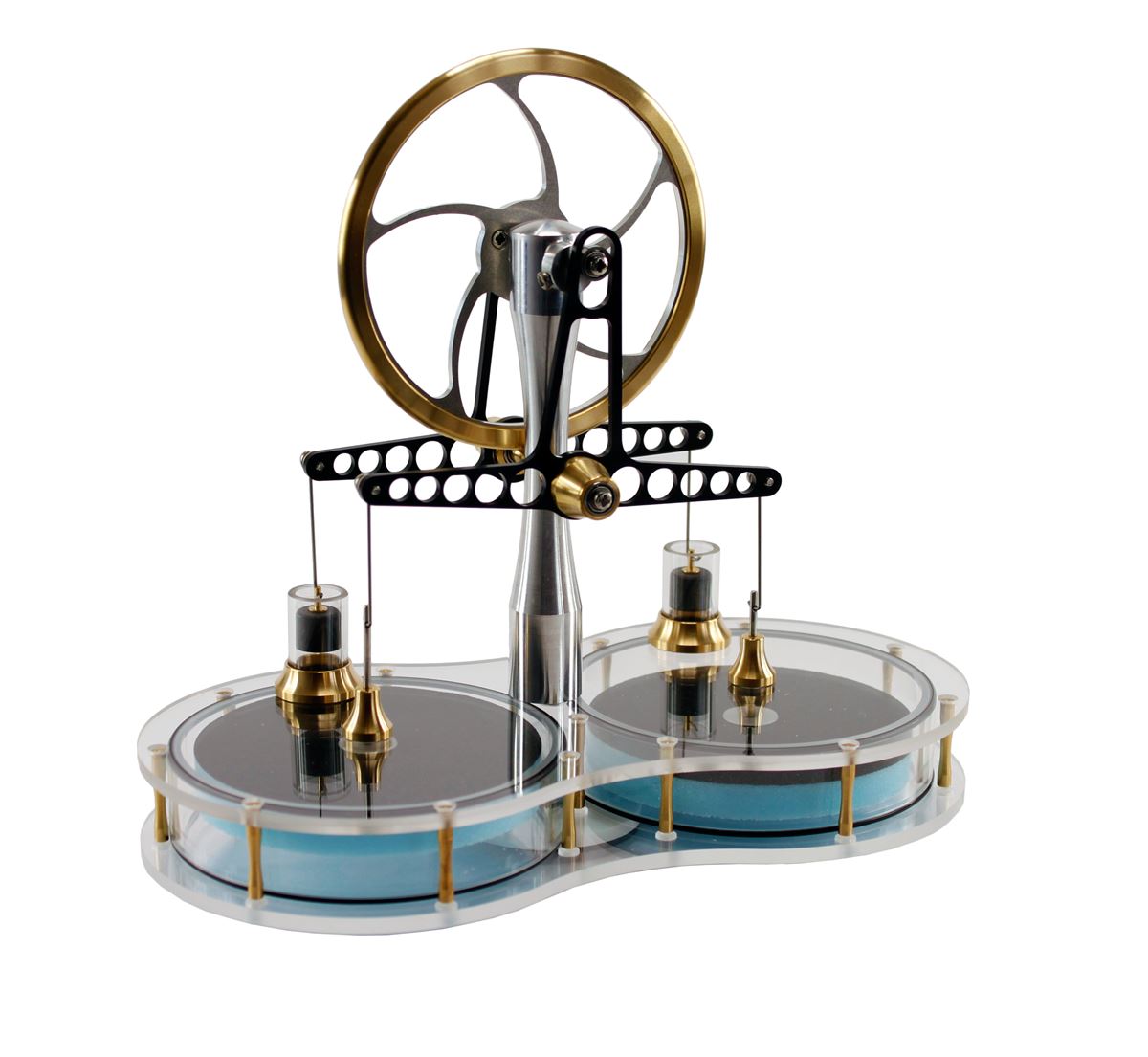 Twin Cylinder Stirling Engine (SOLAR ASSEMBLED) - From Gyroscope.com